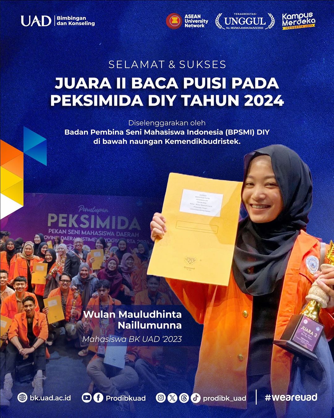 Mahasiswa Bimbingan Dan Konseling Raih Juara 2 Baca Puisi Pada Peksimida Se-DIY - Prodi ...